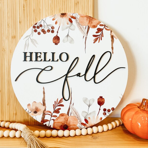 Round Fall Signs - Etsy