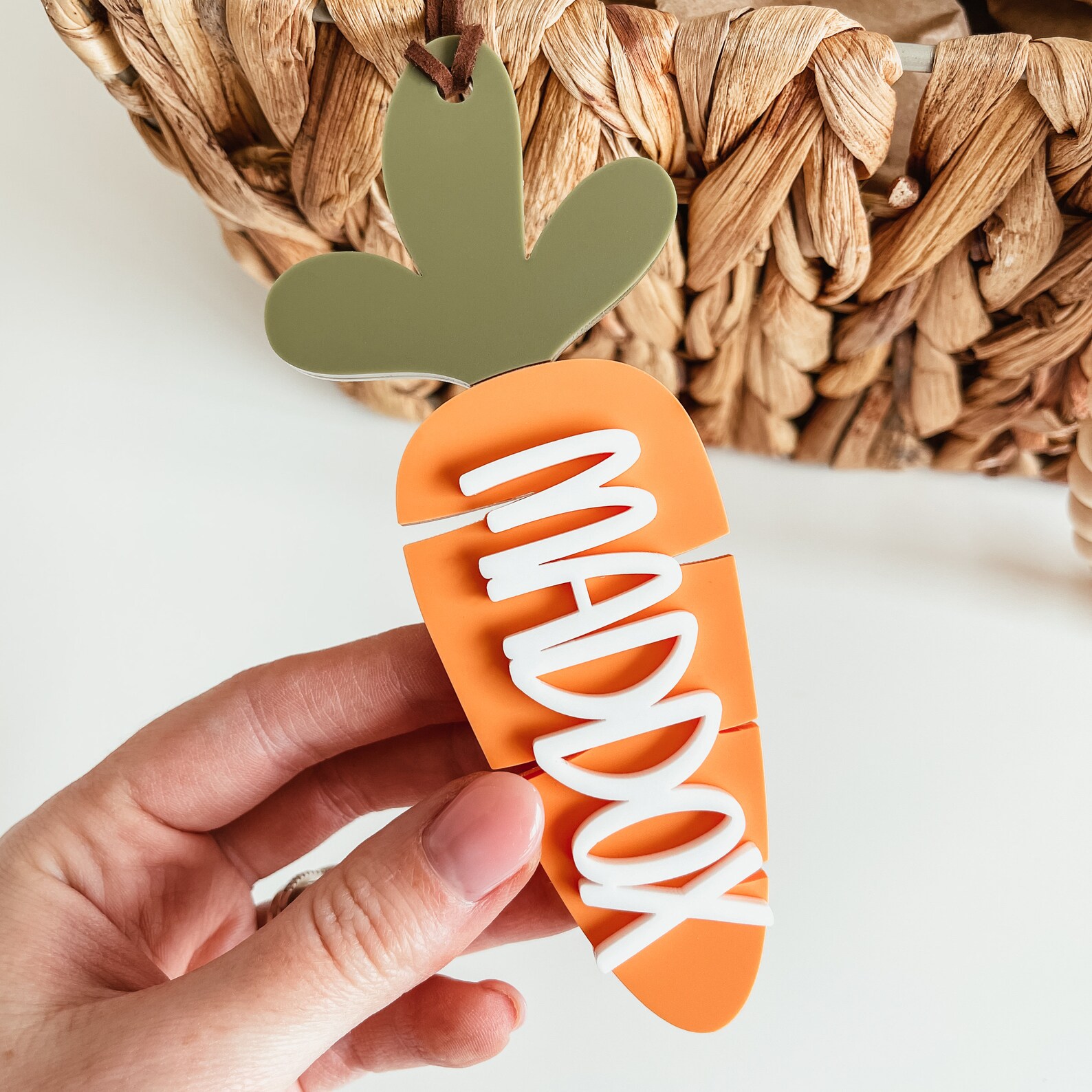 Carrot Easter Basket Tag, Personalized Easter Basket Tag, Custom Easter ...