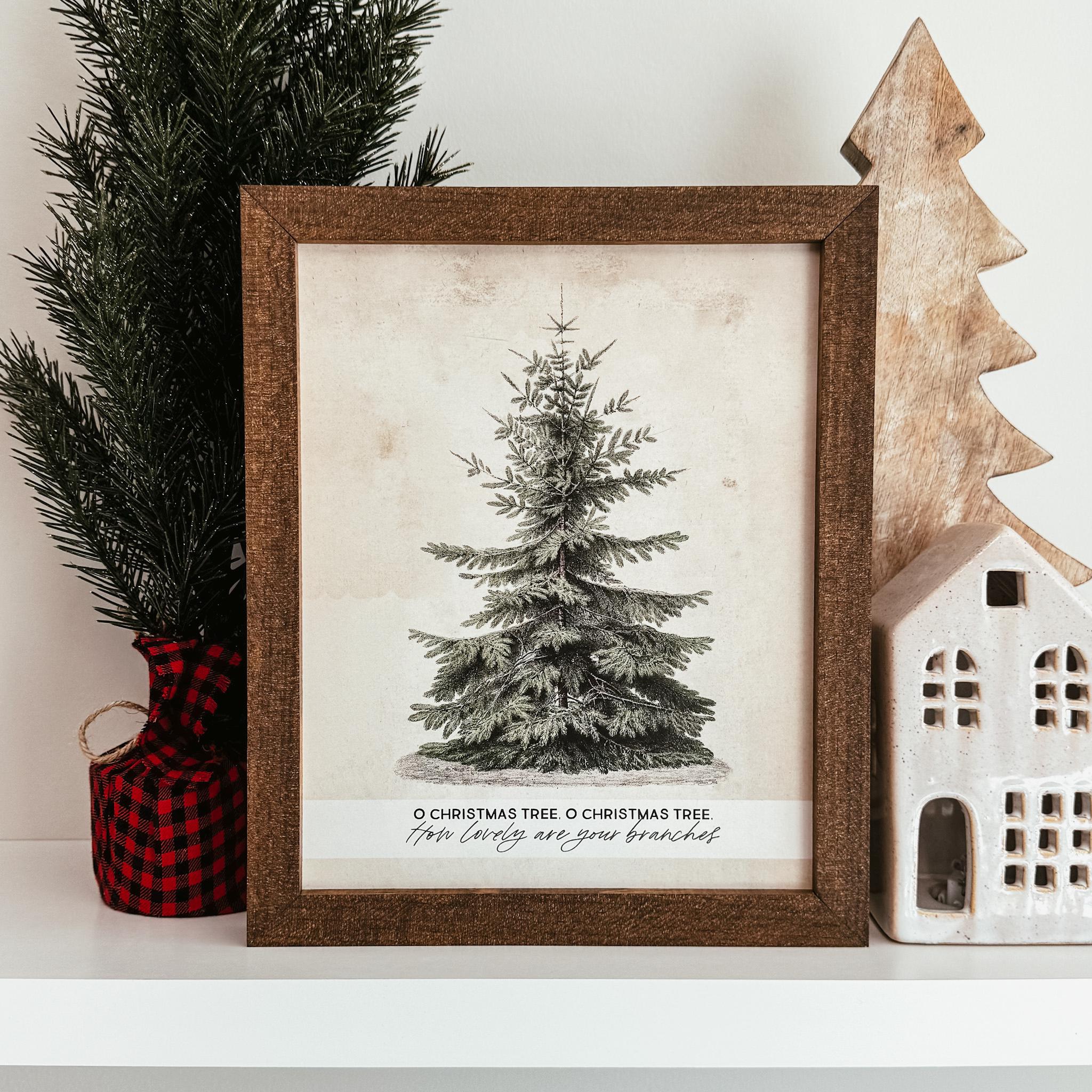 O Christmas Tree Wood Sign, Minimalist Christmas Sign, Christmas Home ...