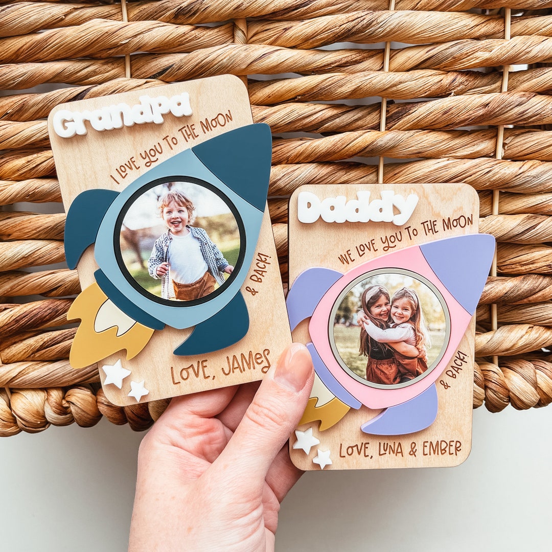 Fridge Photo Magnet, Custom Photo Magnet, Space Fridge Magnet, Dad ...