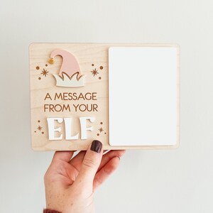 Message From Your Elf Sign, Personalized Elf Sign, Custom Elf Sign, Dry ...