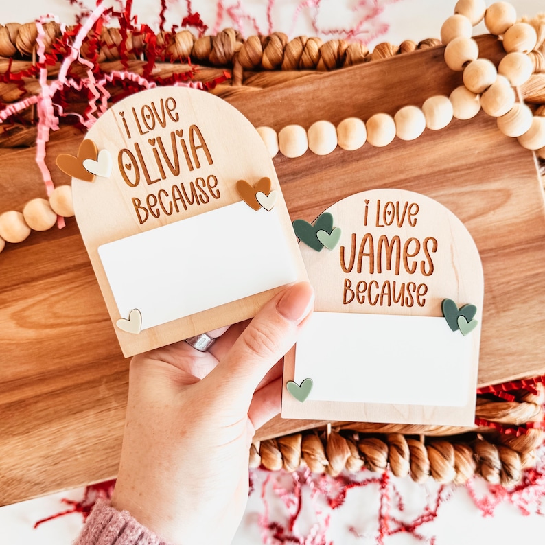 Personalized Love Note Magnet, Affirmation Magnet, Dry Erase Wood ...