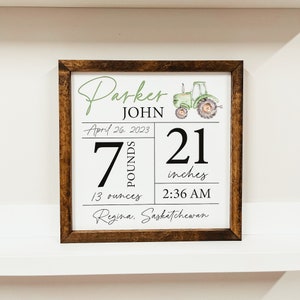 Custom Birth Statistics Wood Sign, Custom Nursery Sign, Baby Name Sign ...