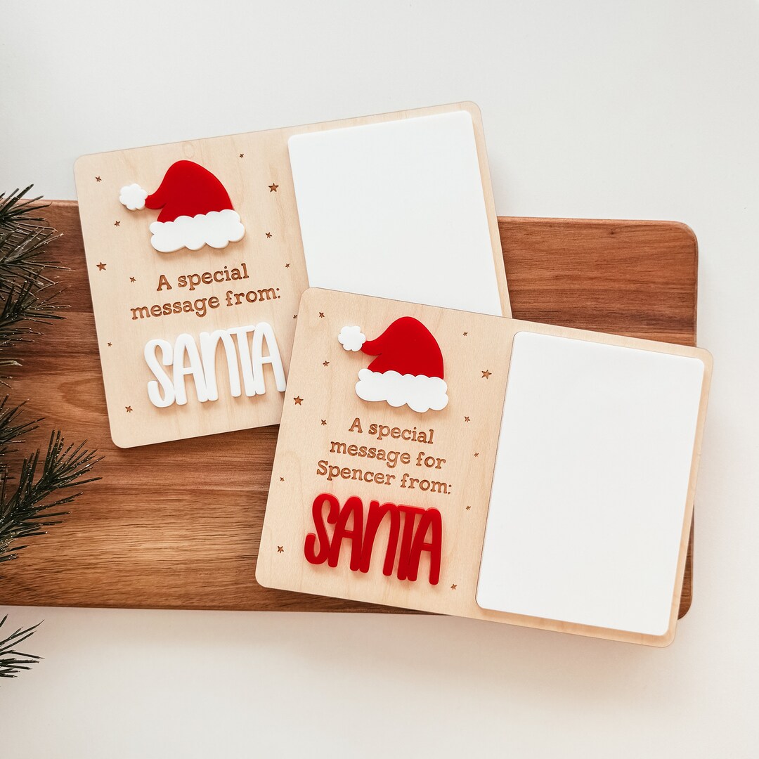 Message From Santa Sign, Santa Message Board, Personalized Santa Sign ...