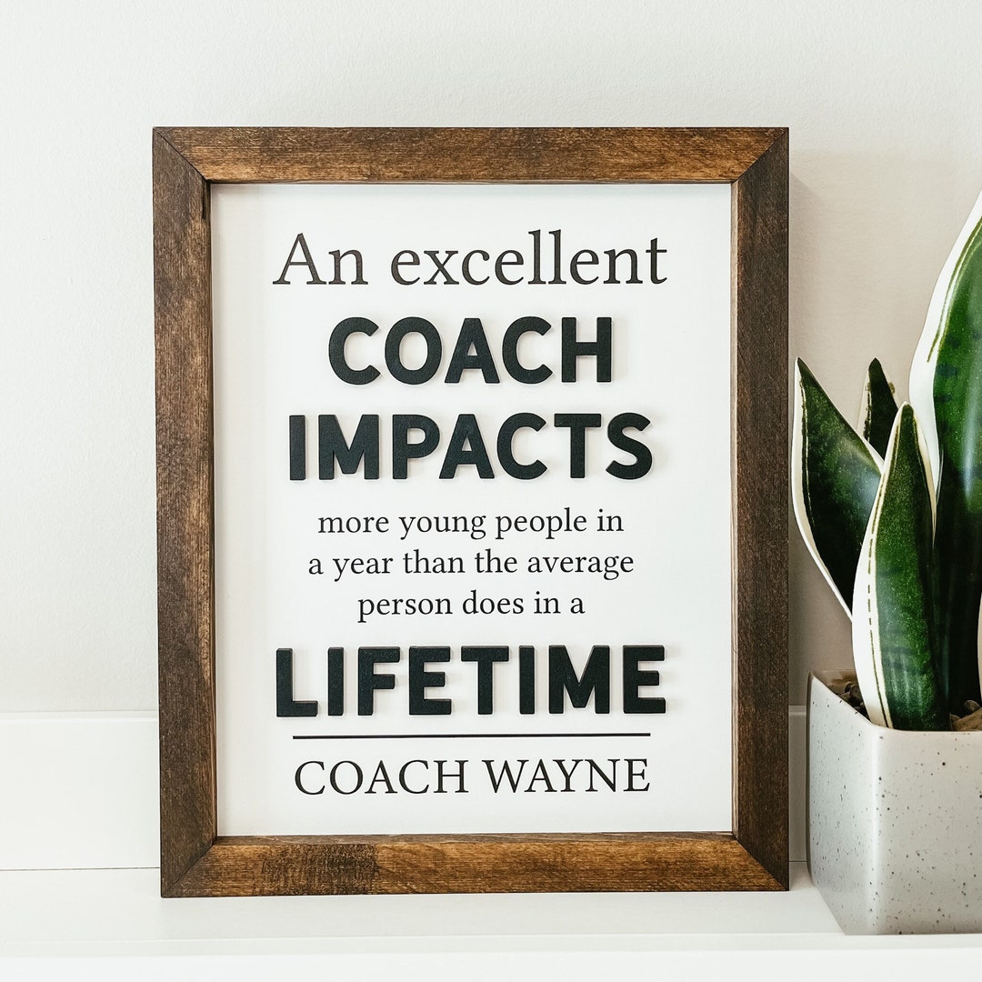 Custom Coach Sign, Personalized Coach Gift, Custom Coach Gift, Coach ...