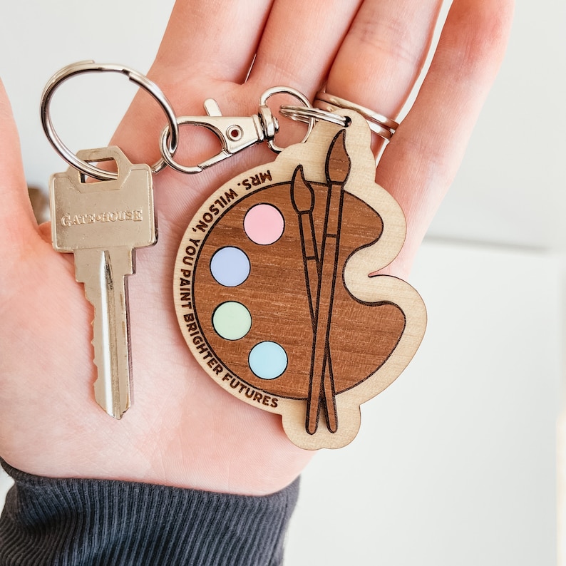 Personalized Teacher Keychain 3D Teacher Keychain Custom - Etsy