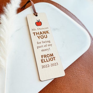 Custom Teacher Bookmark, Personalized Wood Bookmark, Engraved Bookmark ...