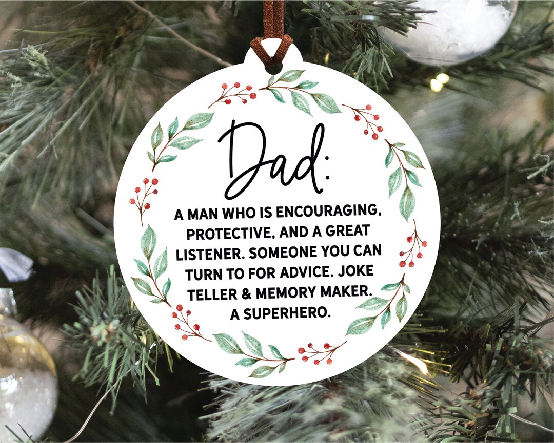 Dad Christmas Ornament, Dad Quote Ornament, Christmas Ornament for Dad ...