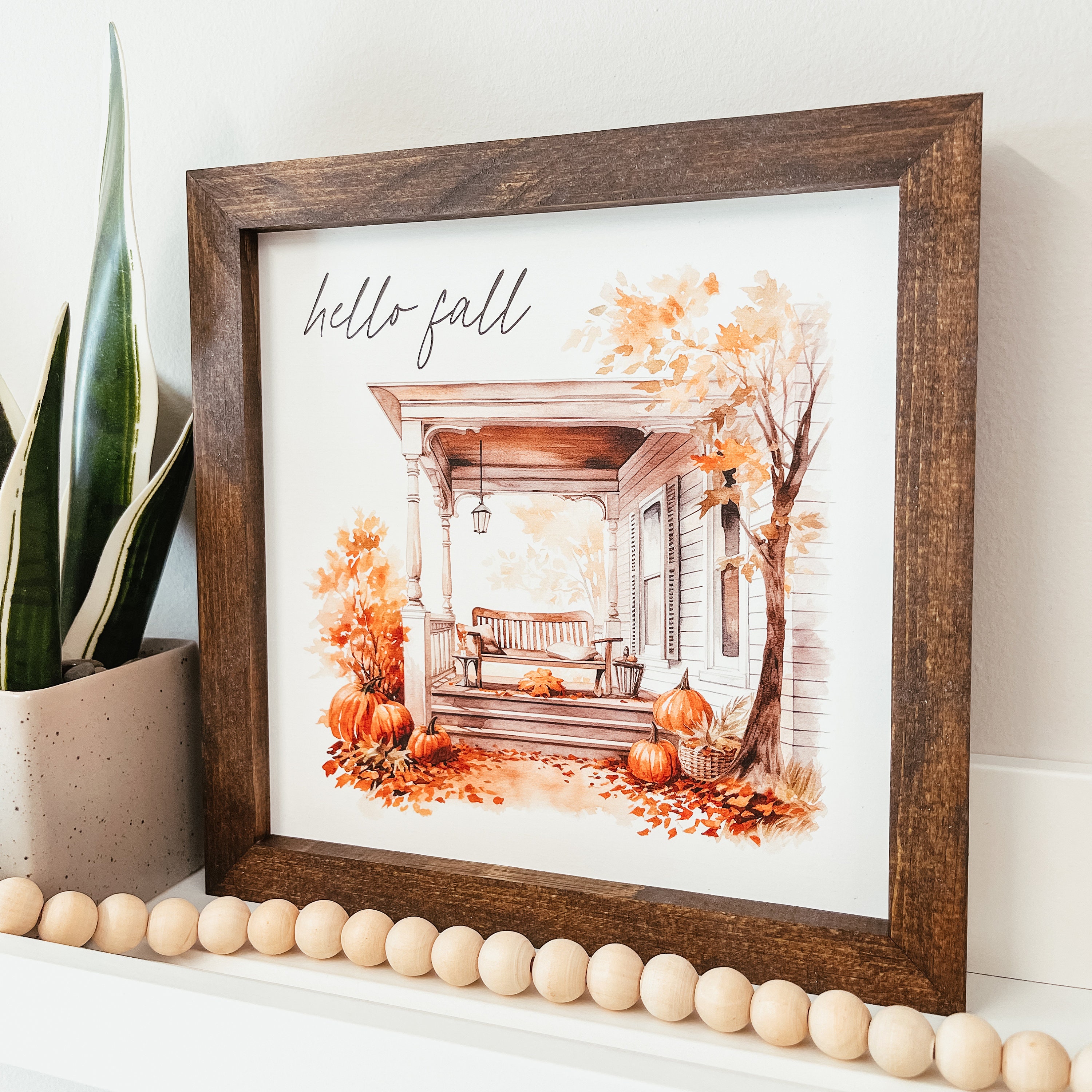 Hello Fall Wood Sign, Fall Farmhouse Sign, Fall Wood Sign, Autumn Wall ...