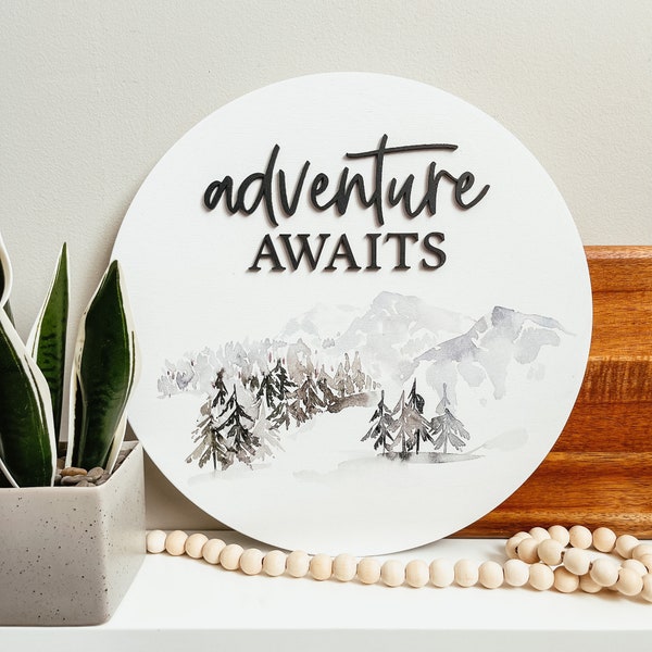 Adventure Wood Sign - Etsy