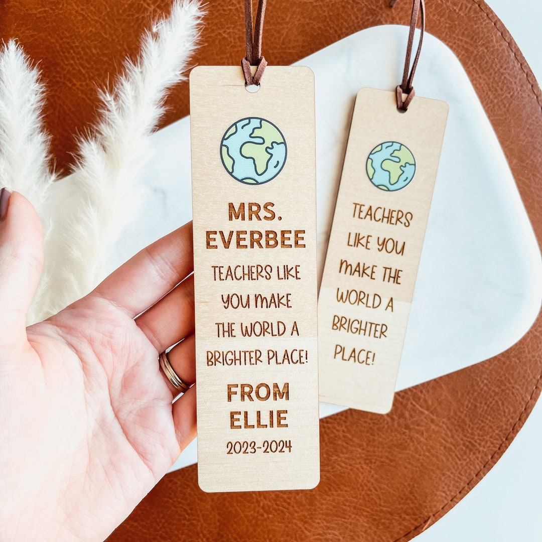Custom Teacher Bookmark, Personalized Wood Bookmark, Engraved Bookmark ...