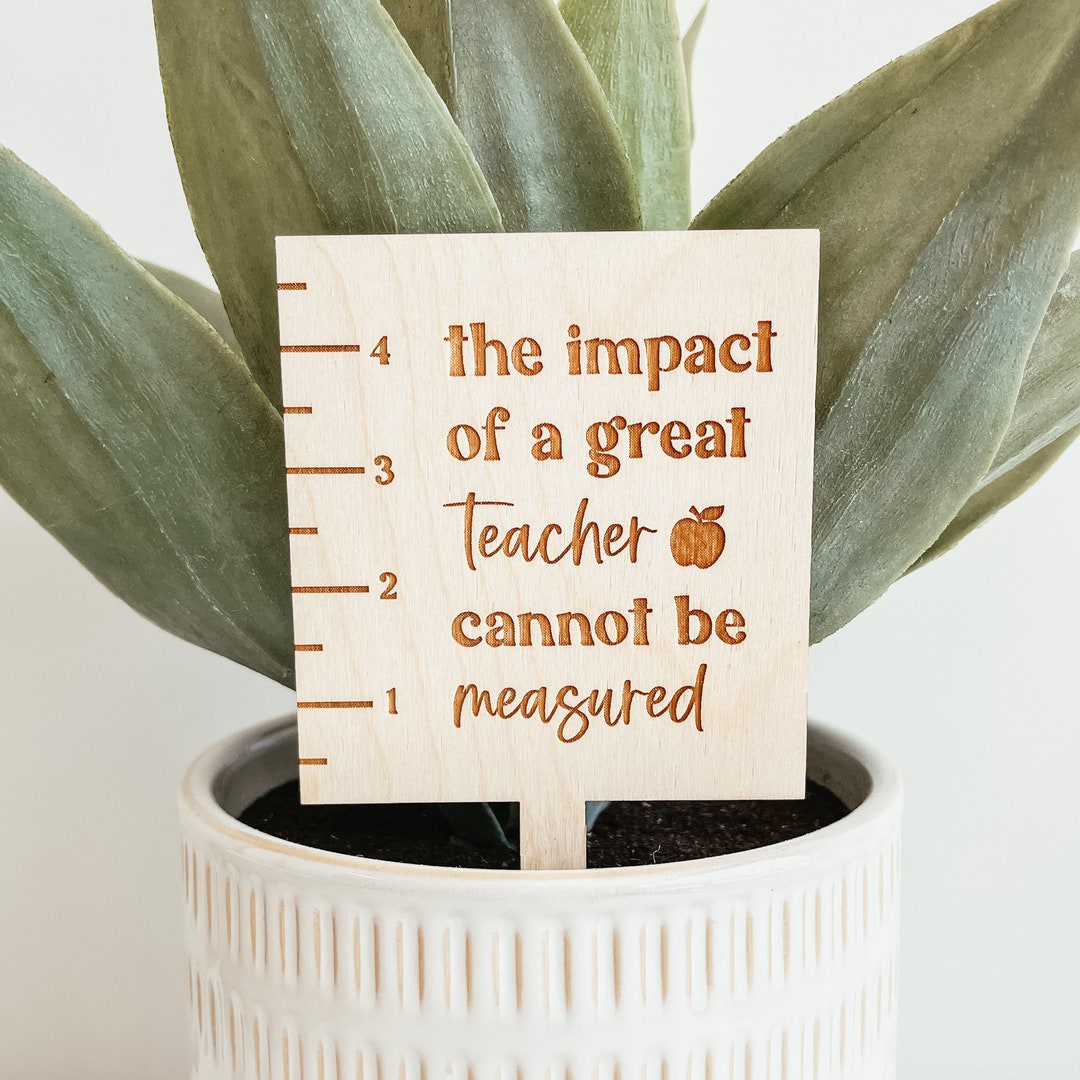 Teacher Plant Stake, End of Year Teacher Gift, Teacher Plant Sign, Gift ...