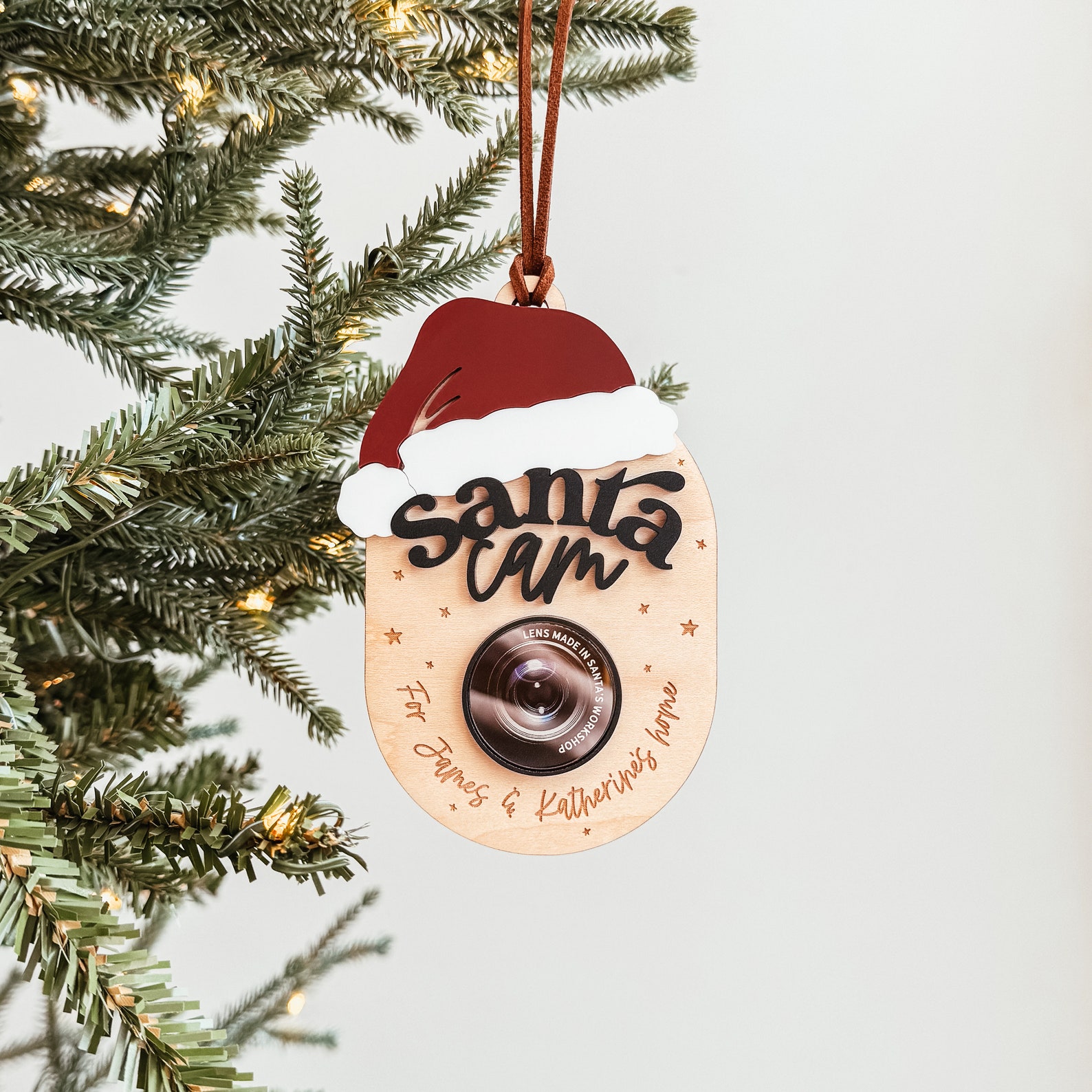 Personalized Santa Cam Christmas Ornament, Santa Camera Ornament ...