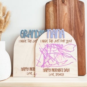 DIY Mother's Day Sign, Custom Kid's Drawing Sign, Custom Mom Sign ...