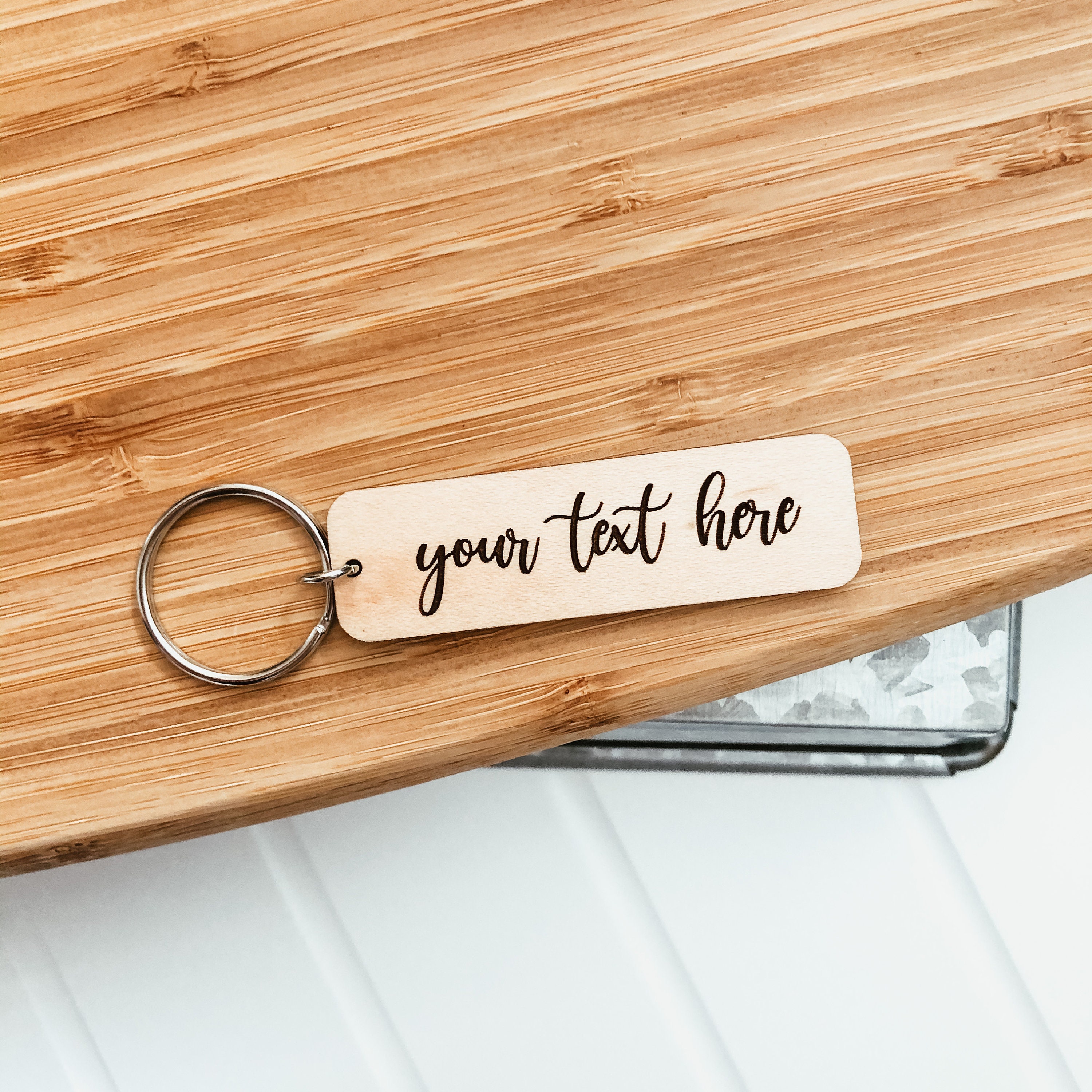 Custom Keychain Personalized Keychain Wooden Keychain - Etsy