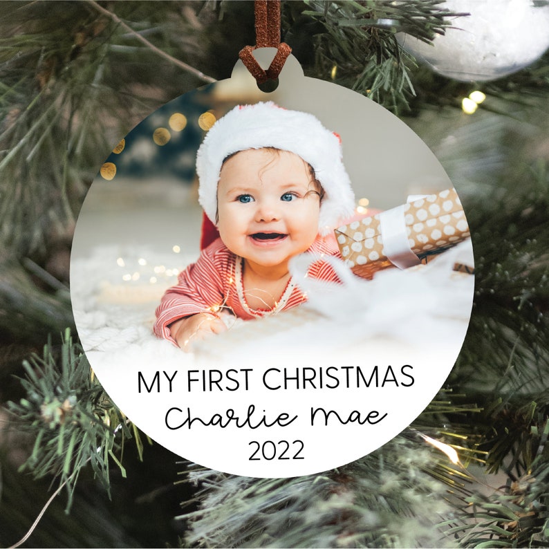 My First Christmas Photo Ornament Baby's First Christmas - Etsy