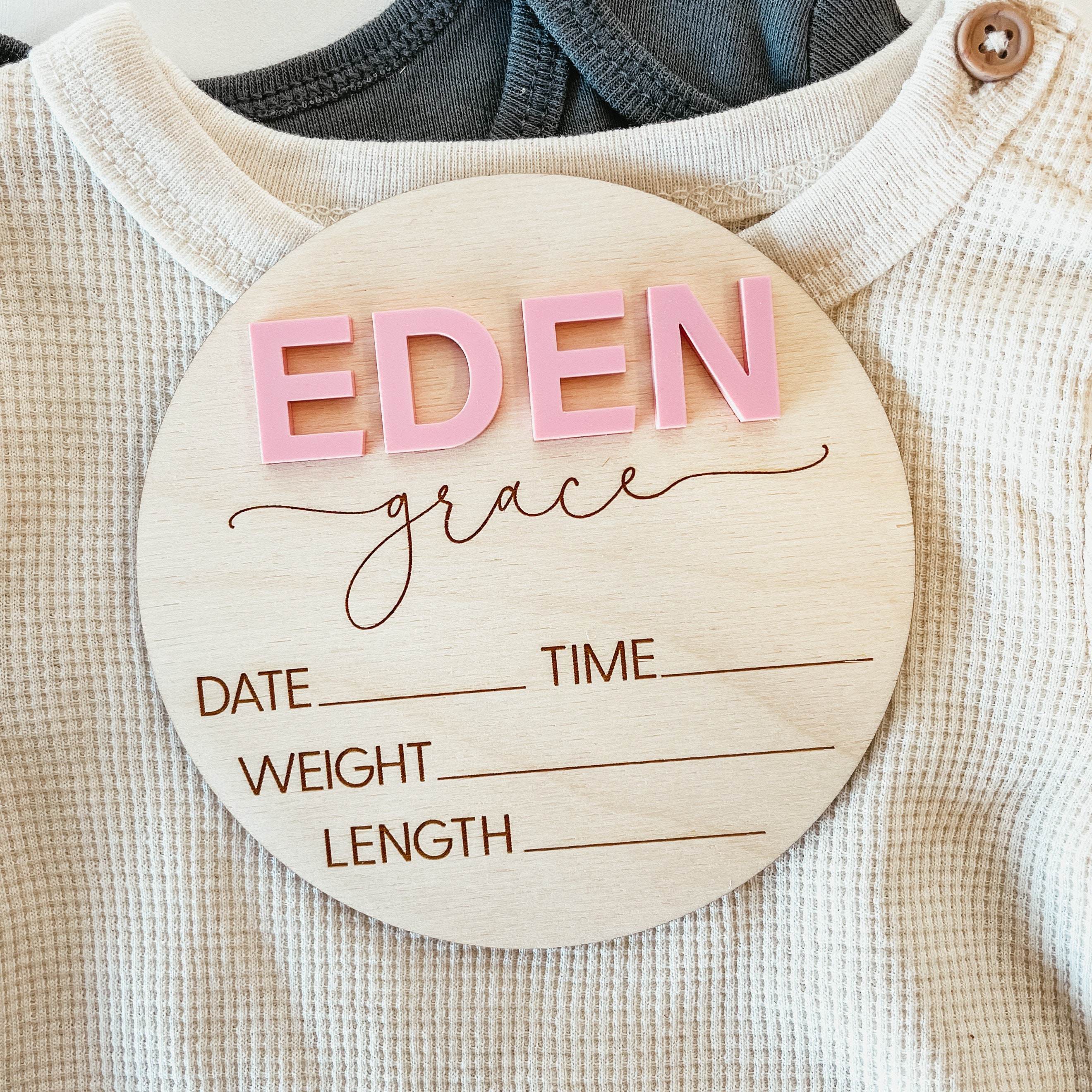 Wooden Birth Announcement Birth Announcement Sign Baby Name - Etsy
