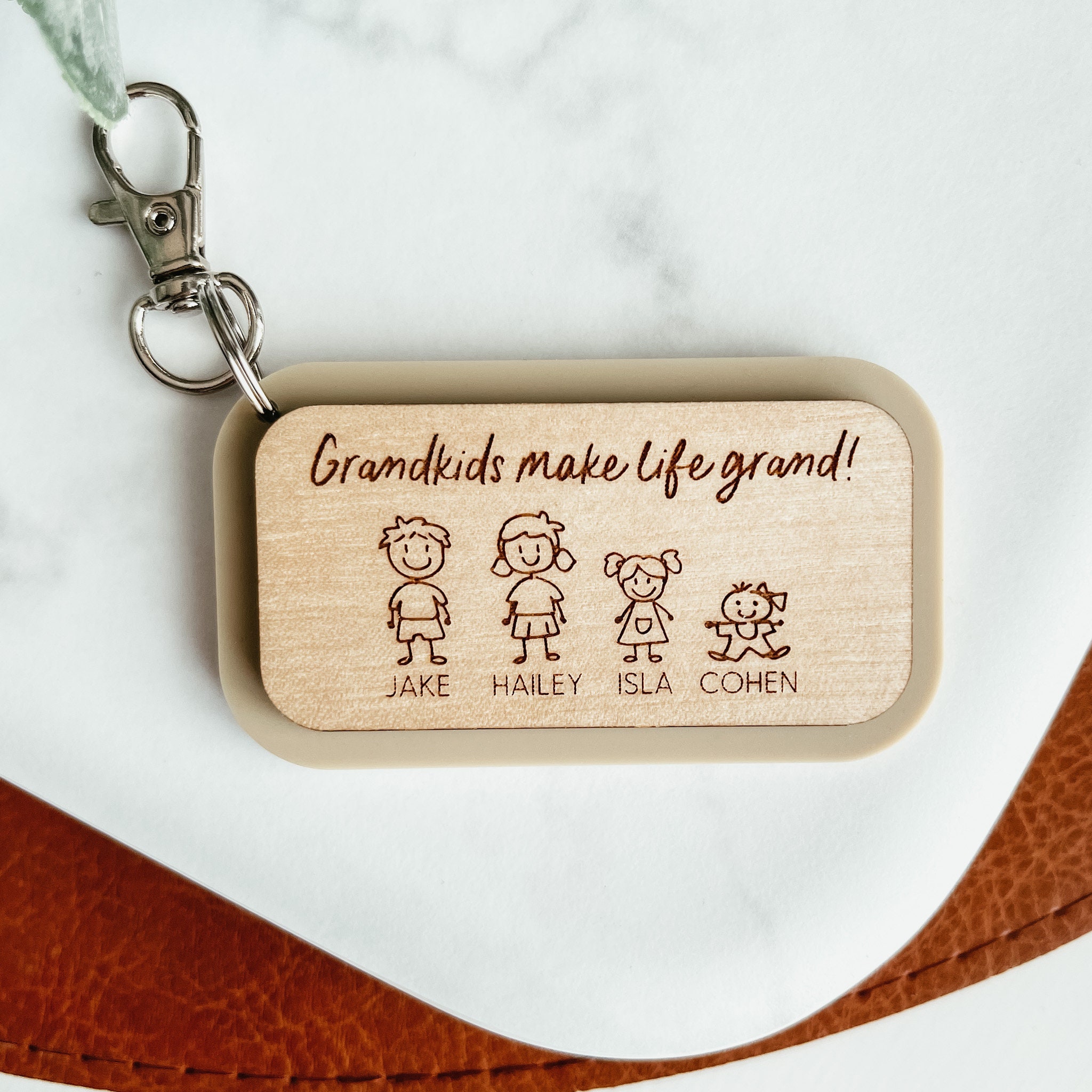 Custom Grandparent Keychain, Personalized Family Keychain ...