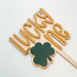 Lucky One Cake Topper, First Birthday Cake Topper, One Cake Topper ...