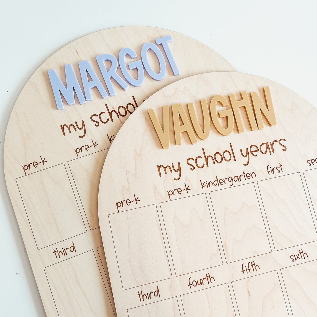 My School Years Sign, School Picture Display Board, School Picture Sign ...