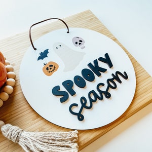 Spooky Season Sign, Mini Halloween Sign, Cute Halloween Sign, 3D ...