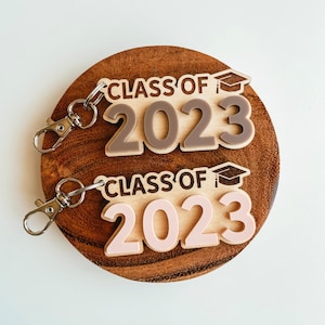 Class of 2024 Keychain, Graduation Keychain, 3D Grad Keychain ...