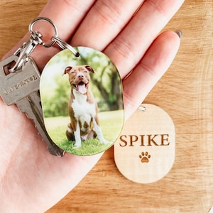 Pet Portrait Keychain, Personalized Photo Keychain, Personalized Pet ...