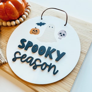 Spooky Season Sign, Mini Halloween Sign, Cute Halloween Sign, 3D ...