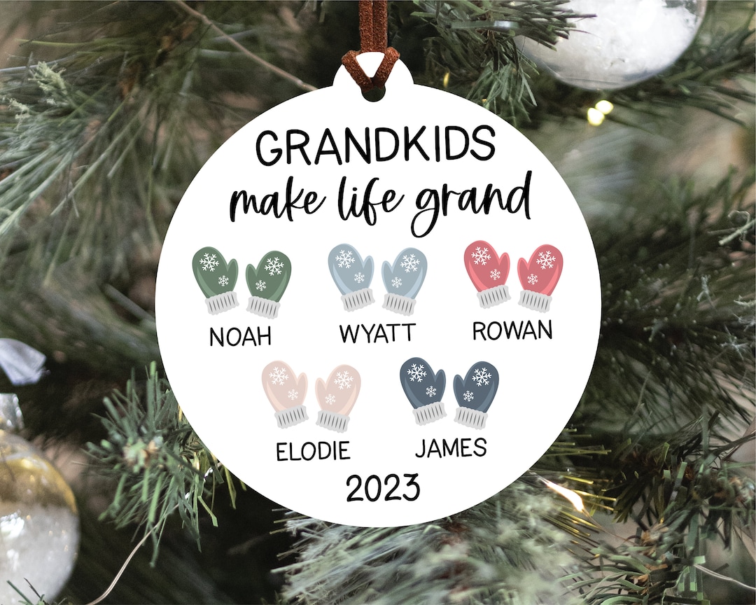 Personalized Grandchildren Christmas Ornament, Grandchildren Names ...