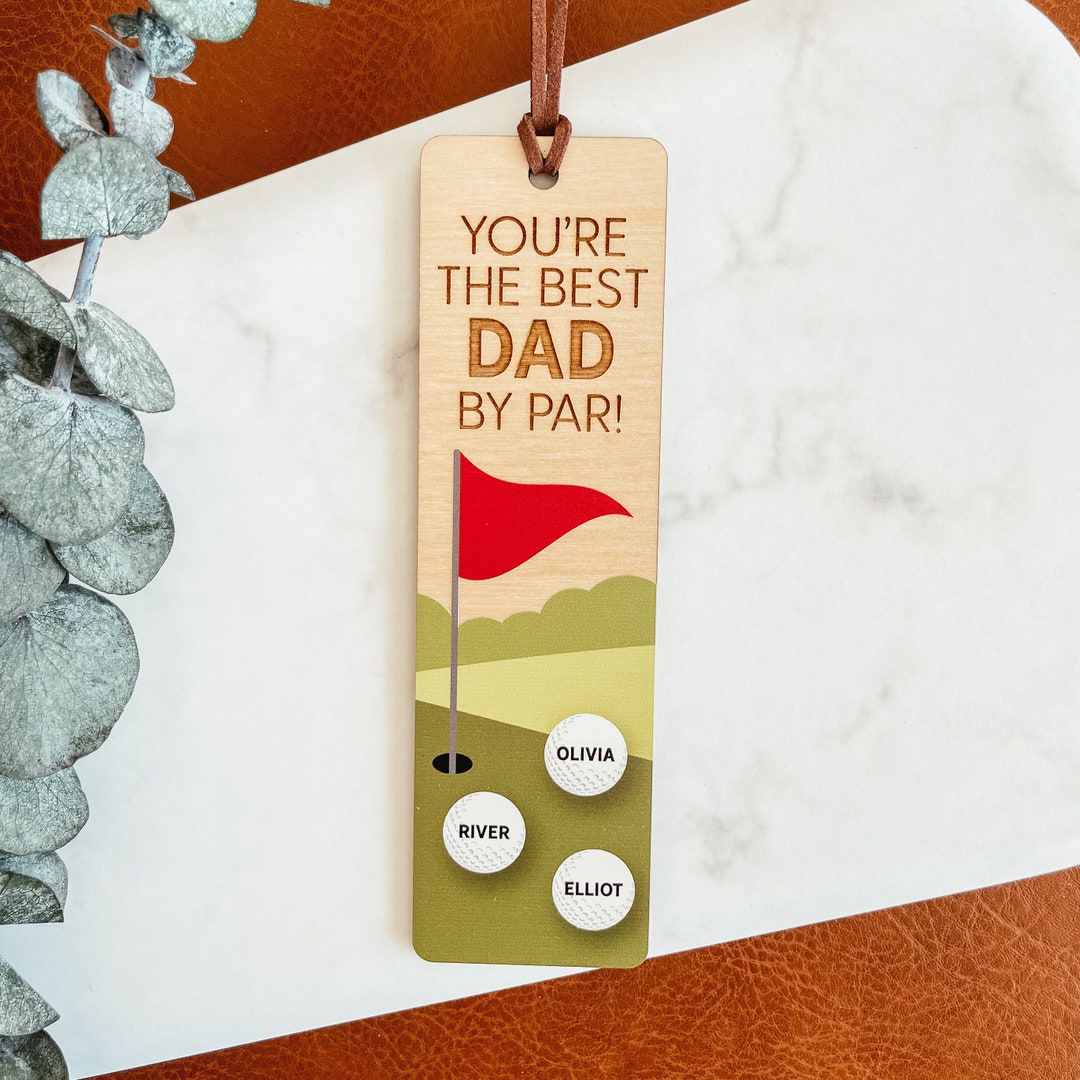Best Dad by Par Bookmark, Custom Dad Bookmark, Personalized Bookmark ...