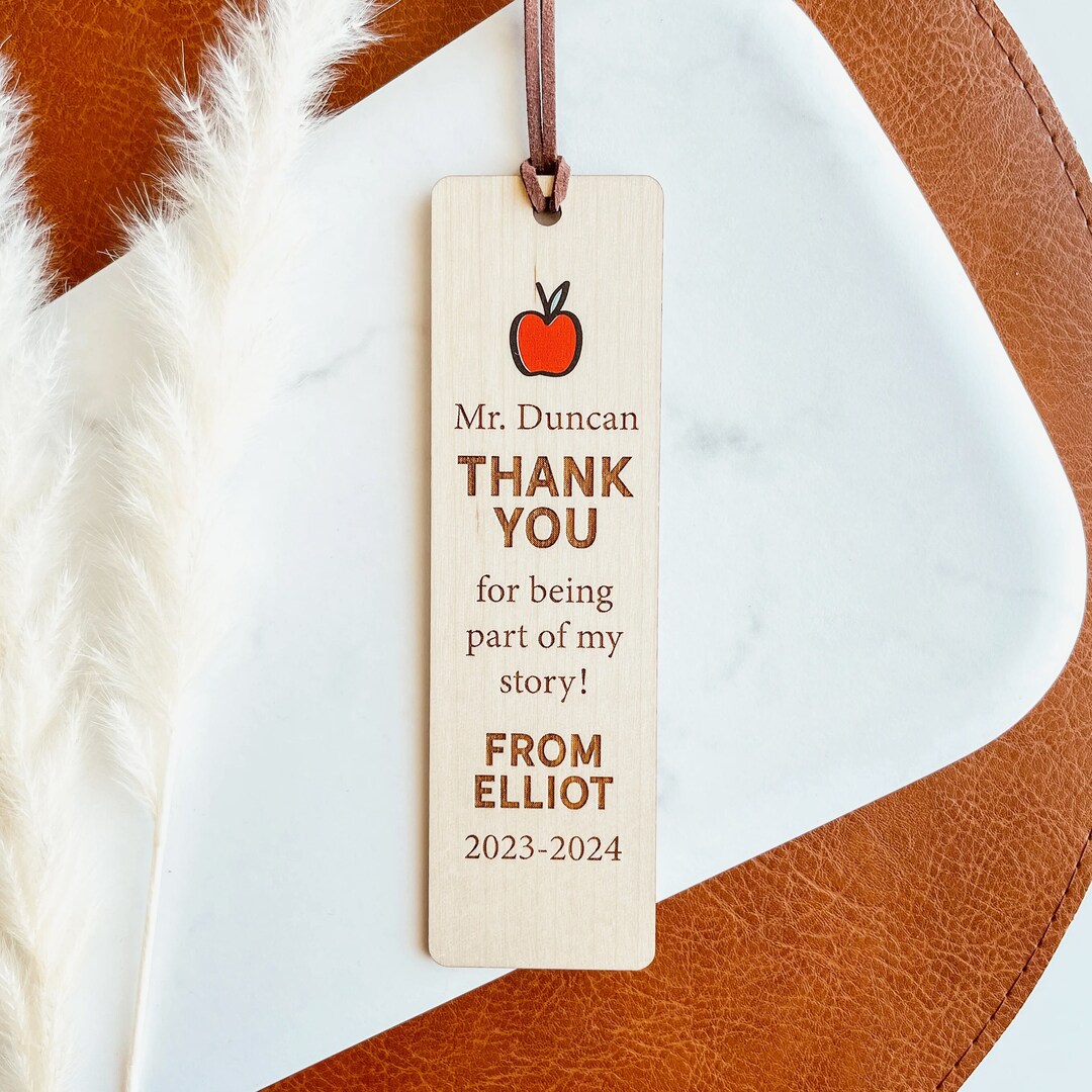Custom Teacher Bookmark, Personalized Wood Bookmark, Engraved Bookmark ...
