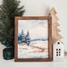 Watercolour Winter Scene Wood Sign, Winter Scene Wall Art, Winter Wood ...