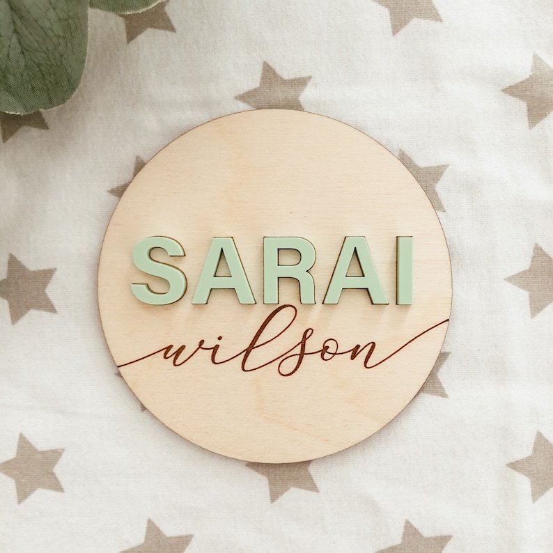 Wooden Birth Announcement Birth Announcement Sign Baby Name - Etsy