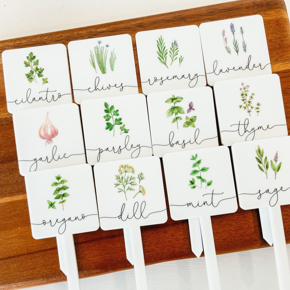 Herb Garden Stakes, Herb Plant Markers, Herb Garden Labels, Herb Garden ...