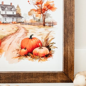 Watercolour Autumn Farm Wood Sign, Fall Farmhouse Sign, Fall Wood Sign ...