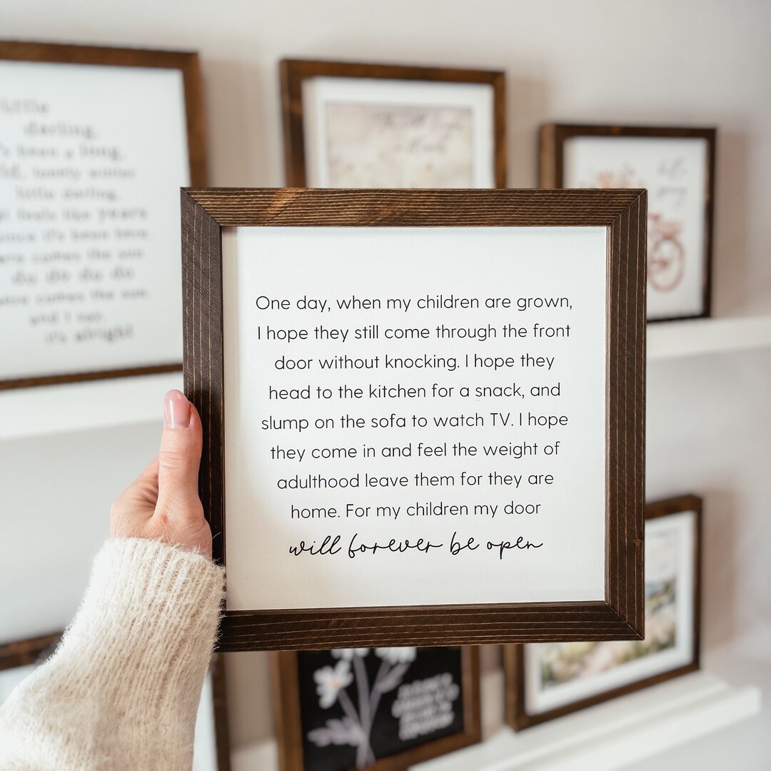 One Day When My Children Are Grown Wood Sign, Mom Sign, Mother's Day ...