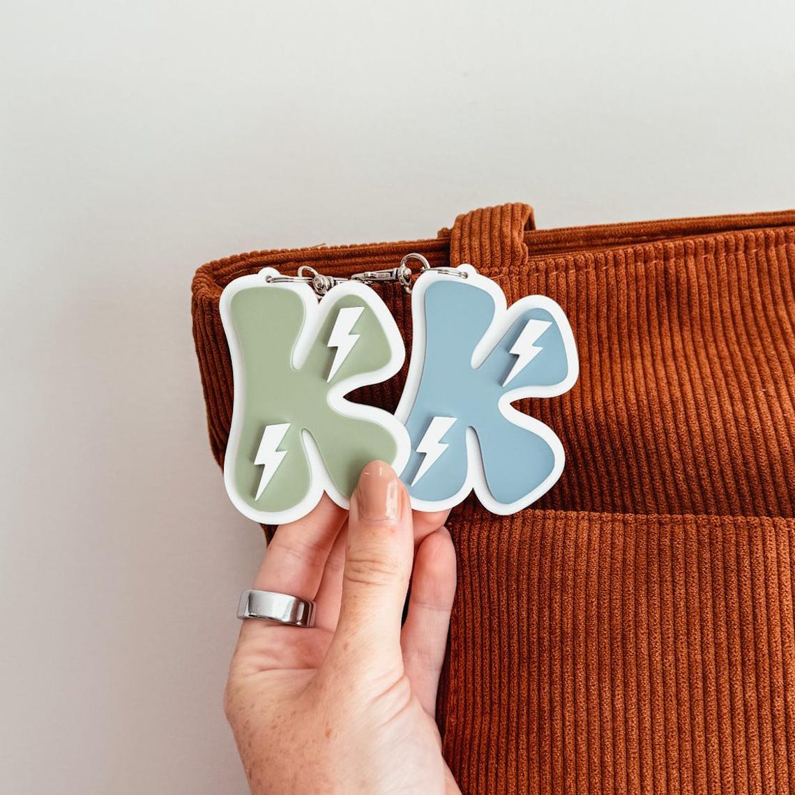 Retro Letter Backpack Tag, Acrylic Bag Tag, Groovy Bag Tag, Lunch Box ...