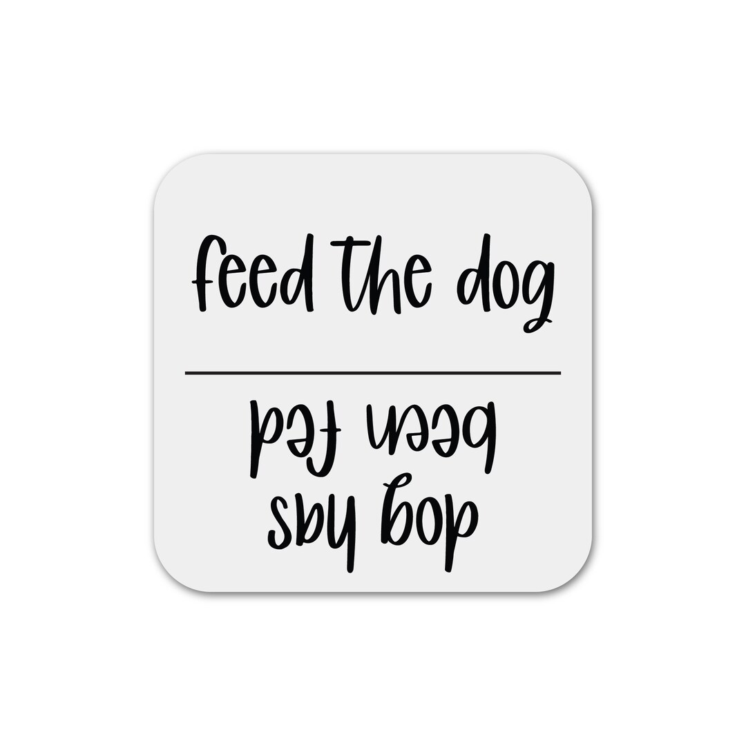Feed the Dogs Magnet, Feed the Cats Magnet, Fed Not Fed Magnet, Acrylic ...
