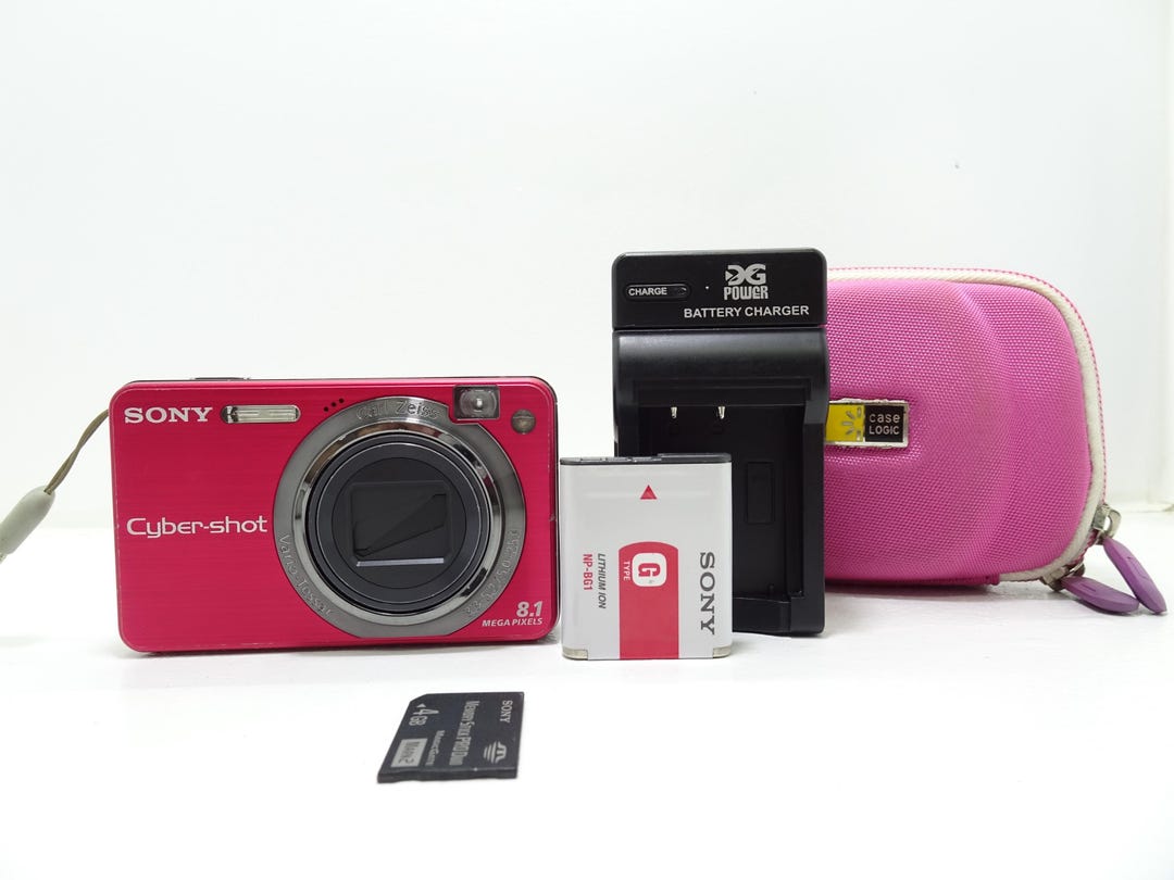 Sony Cyber-shot DSC-W150 8.1MP Digital Camera - Red With Battery , Charger , Memory Stick and ...