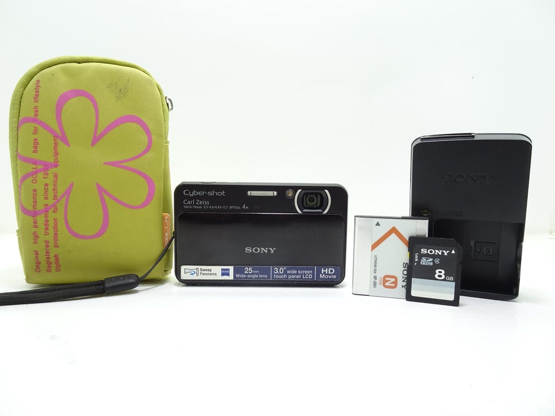 Sony Cyber-shot T110 16.1MP - Black Vintage Digital Camera With ...