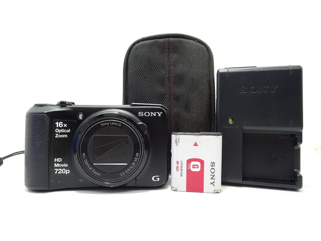 Sony Cyber-shot DSC-H90 16.1MP Digital Camera - Black With Accessories ...