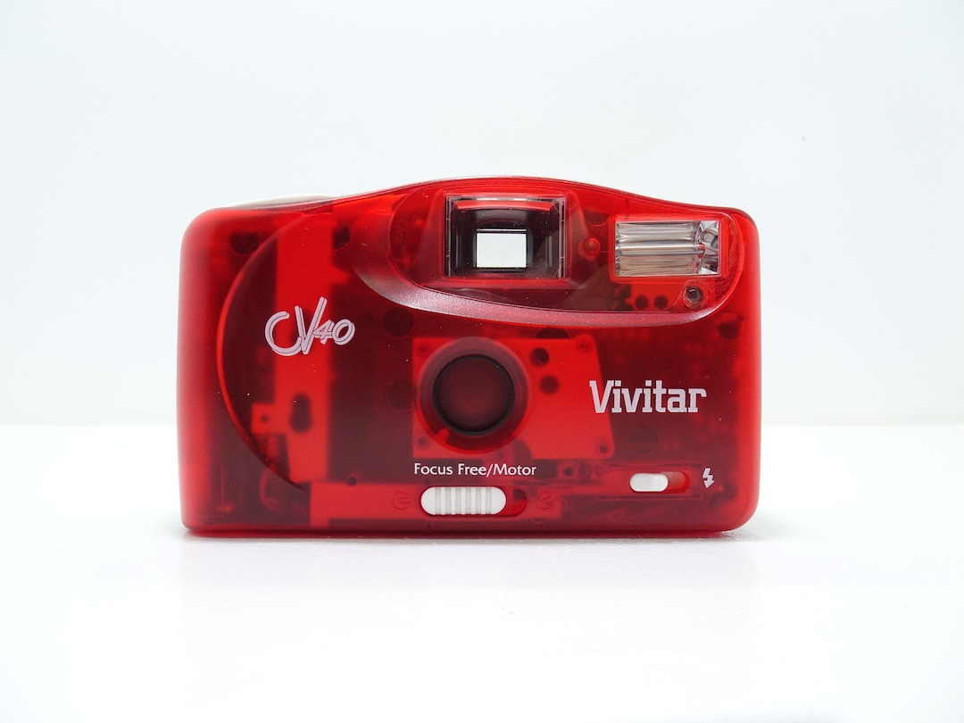 Vintage Vivitar CV40 35mm Film Camera Clear Red in Good Condition - Etsy