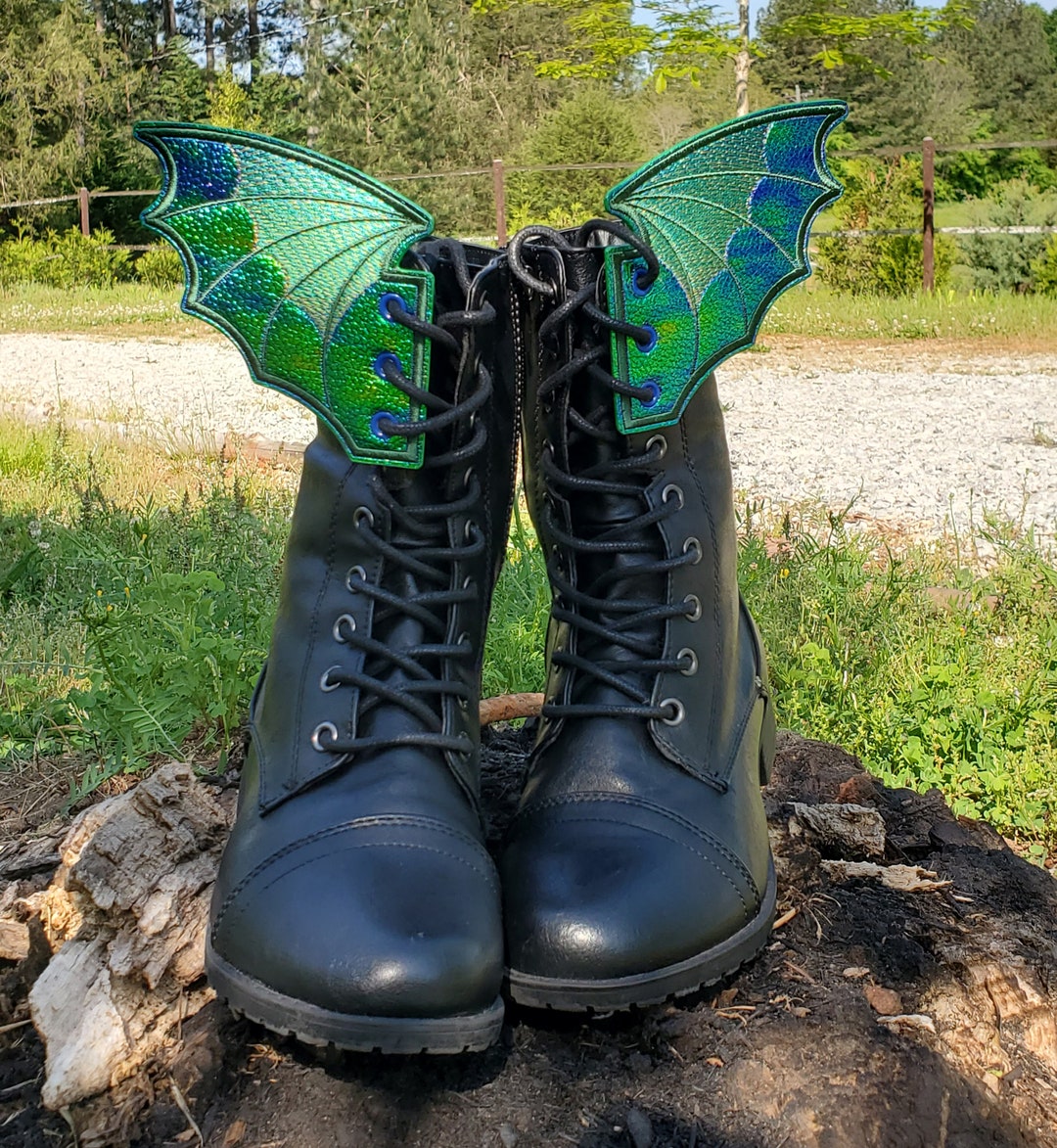 In the Hoop Boot and Skate Wings Embroidery Design for the 4X4, 5X7 and ...