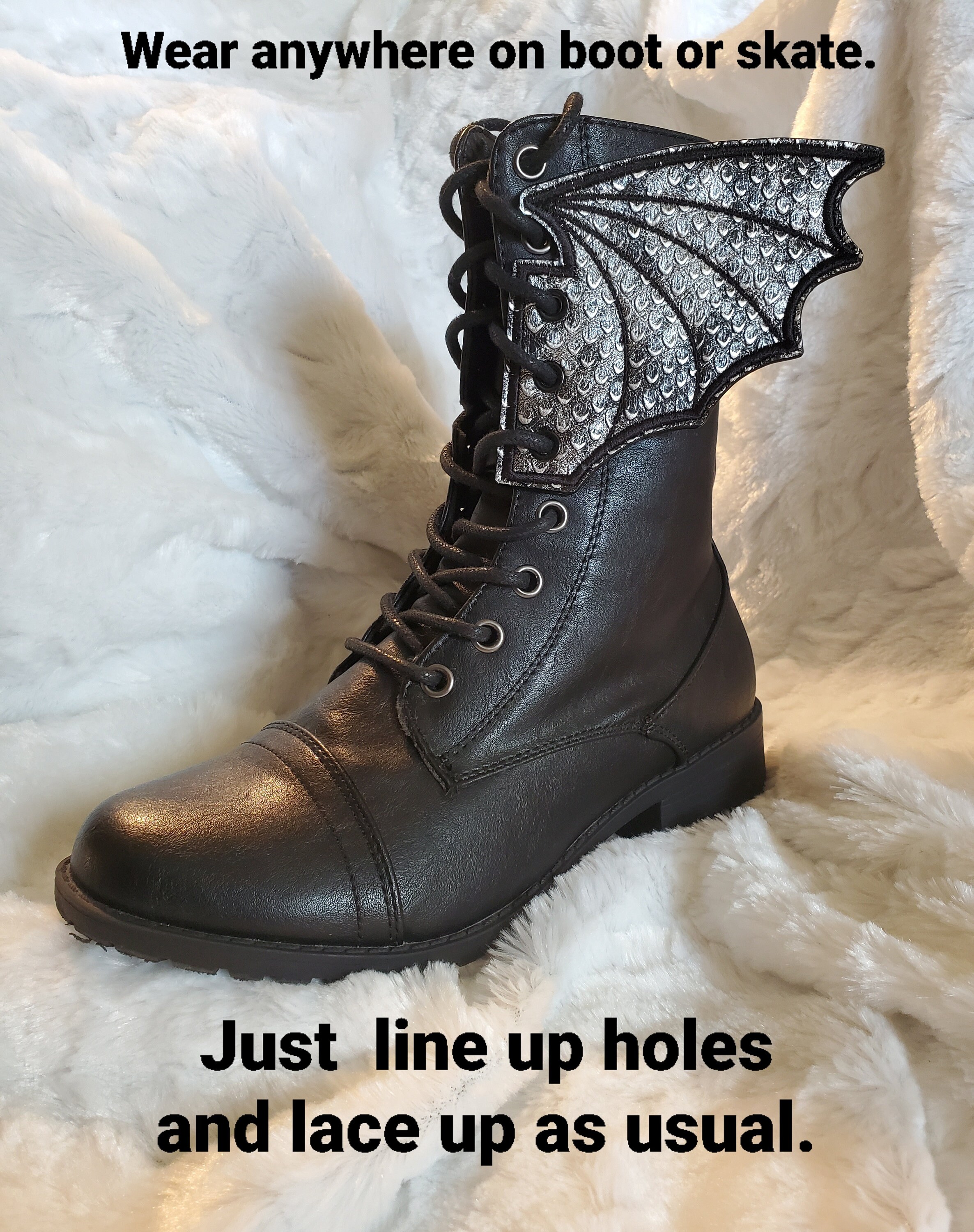 In the Hoop Boot and Skate Wings Embroidery Design for the 4X4, 5X7 and ...