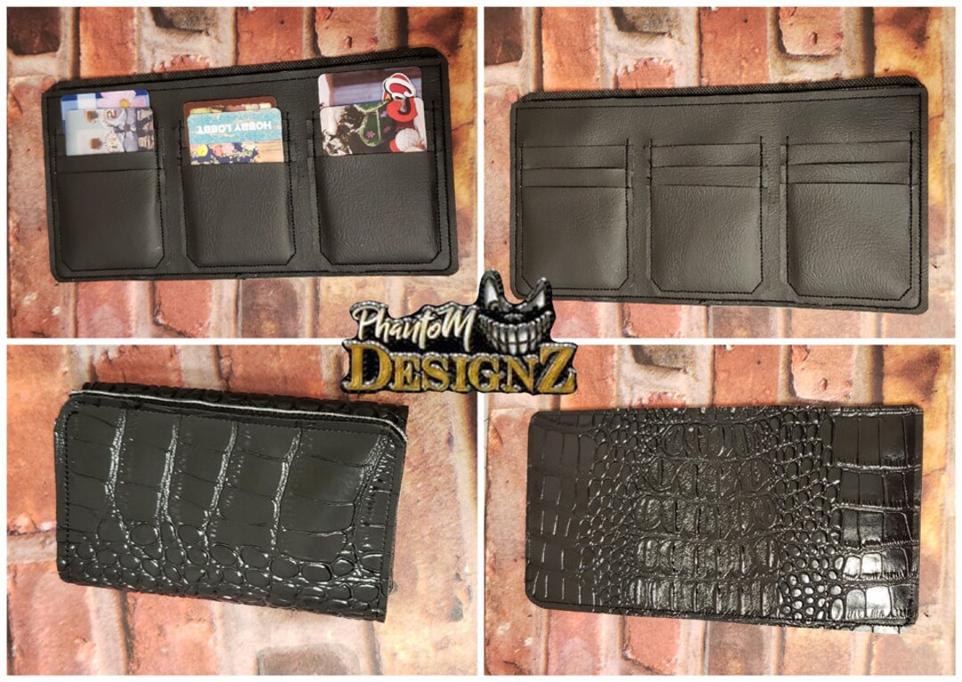 In the Hoop Trifold Wallet Embroidery Design, 9 Card Slots and Divider ...