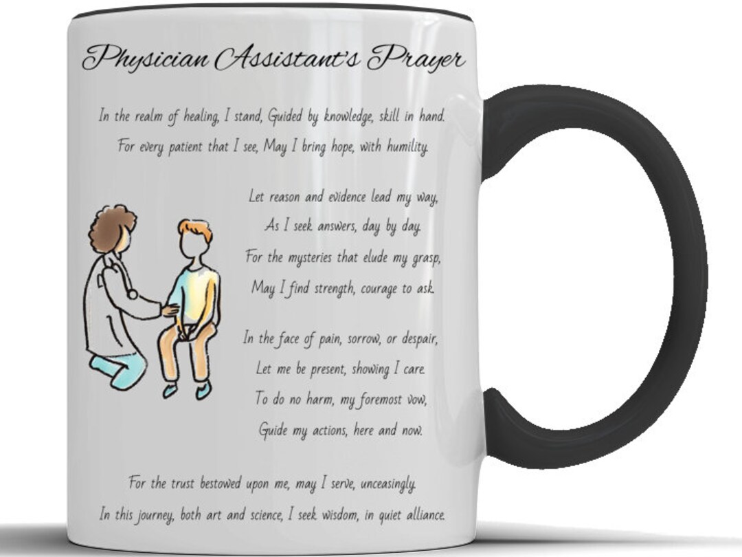 PHYSICIAN ASSISTANT'S PRAYER Poem Mug, Physician Assistant Mug ...