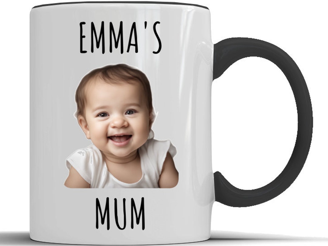 PERSONALIZED BABY PHOTO Mug, Custom Baby Photo Mug, Personalized Baby ...