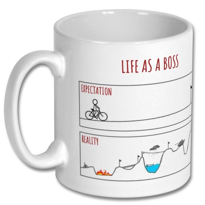 EXPECTATIONS VS REALITY Boss Gift, Boss Mug, Boss Thank You Gift, Boss ...