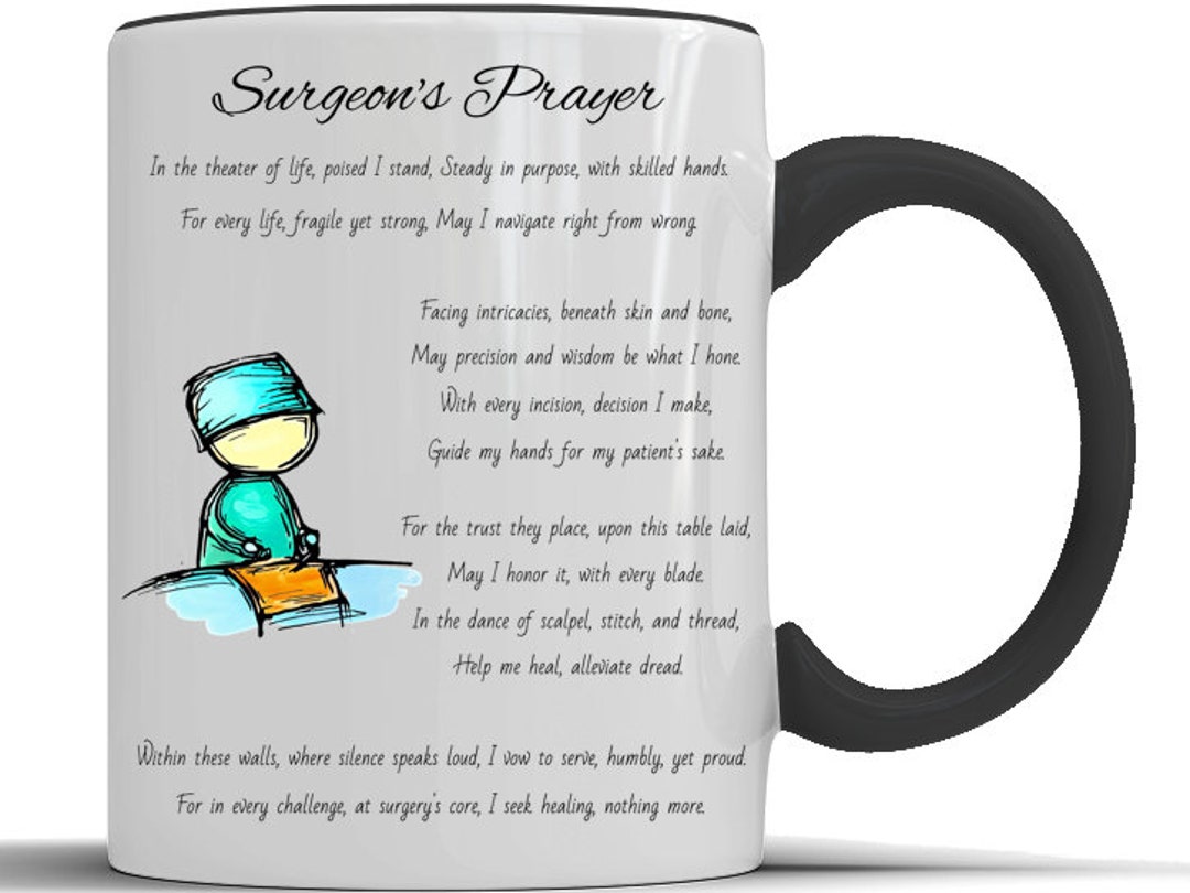SURGEON'S PRAYER POEM Gift, Gift for Surgeon, Surgeon Mug, Orthopedic ...