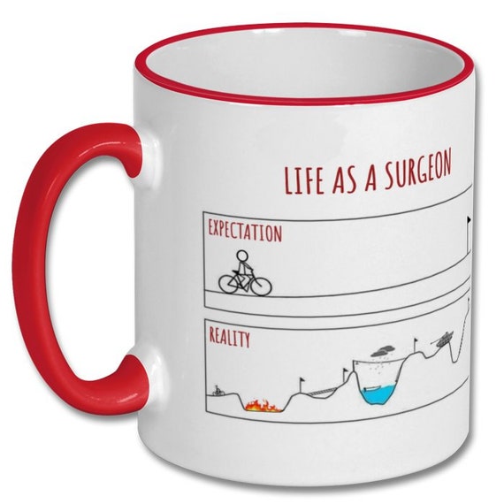 LIFE as a SURGEON Expectations Vs Reality Surgeon Mug - Etsy